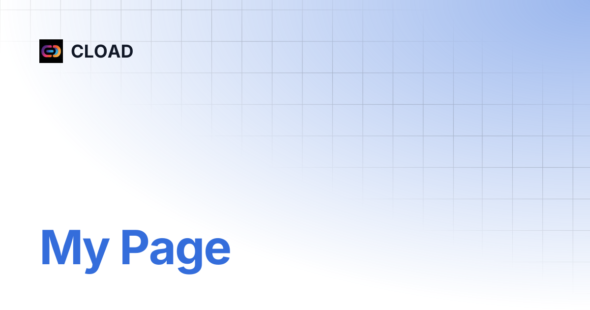 My Page | CLOAD